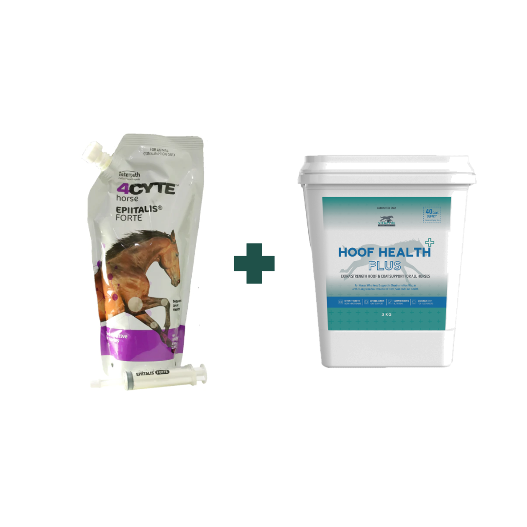 4CYTE™ EPIITALIS® FORTE 1L ($300) + Hoof Health Plus 10kg ($400) Bundl ...